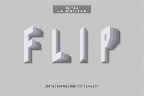premium vector flip vector text effect with paper texture background