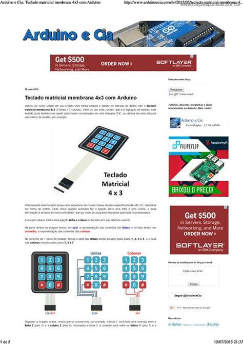 Clique Apostilas Teclado Matricial