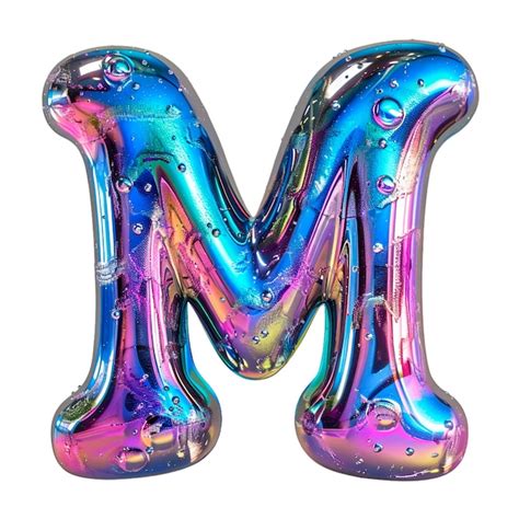 A Colorful Letter M Is Made From Glass And Has The Letter M On It