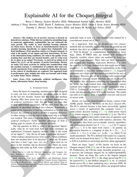 Pdf Explainable Ai For The Choquet Integral