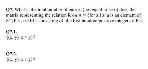 Solved Q What Is The Total Number Of Entries Not Equal Chegg