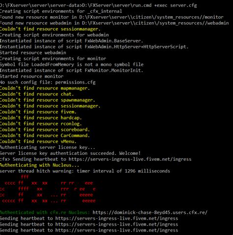 server cant find any resources server discussion cfx re community