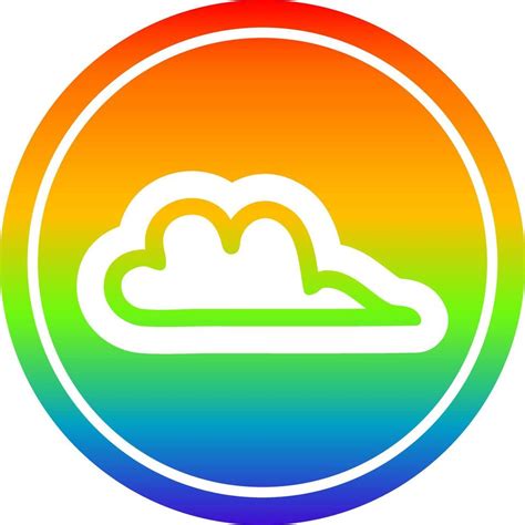 Weather Cloud Circular In Rainbow Spectrum 10687567 Vector Art At Vecteezy