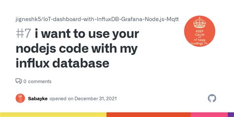 I Want To Use Your Nodejs Code With My Influx Database · Issue 7 · Jigneshk5iot Dashboard With