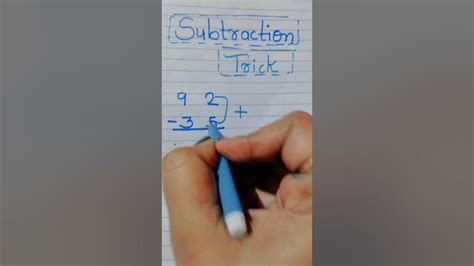 Maths Subtraction Easy Trick Mathsshorts Youtube