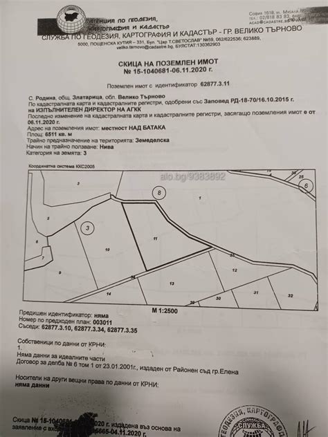 Родина Земеделска земя Земеделска земя 6511 кв м трета категория Земеделска земя градини лозя