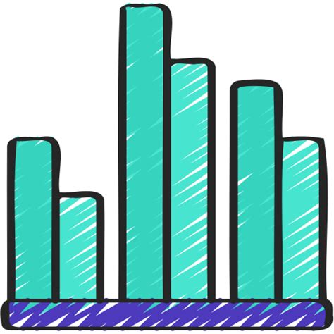 Bar Chart Juicy Fish Sketchy Icon