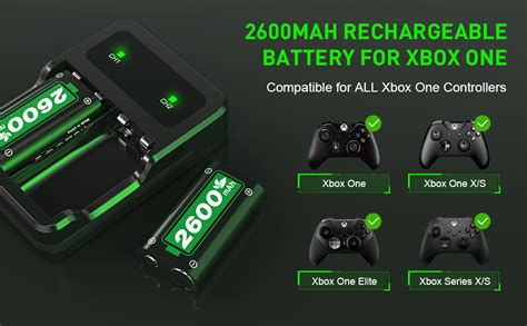 Xbox Controller Batteries 2 6240mwh Rechargeable Nimh 25 Hour Fast