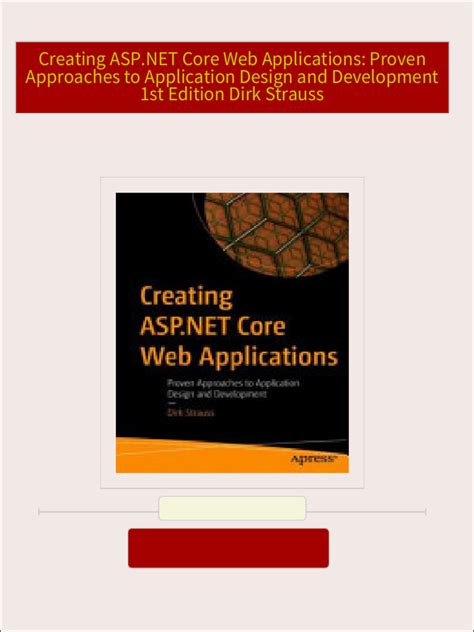 Full Download Creating Aspnet Core Web Applications Proven Approaches