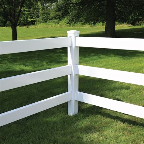 Freedom 16 Ft L X 55 In H X 55 In W White Vinyl Fence Rail