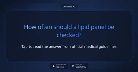 How Often Should A Lipid Panel Be Checked