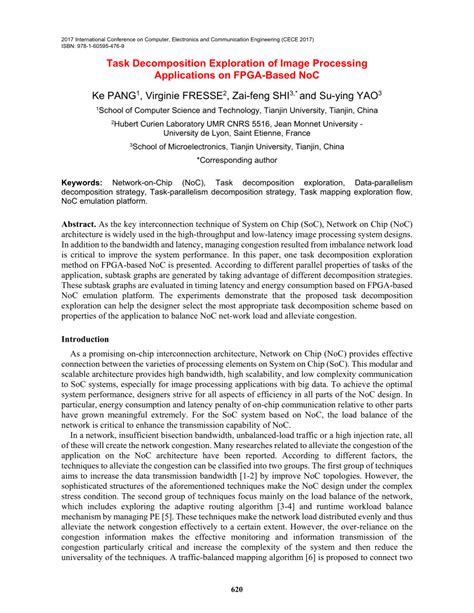 Pdf Task Decomposition Exploration Of Image Processing Applications On Fpga Based Noc