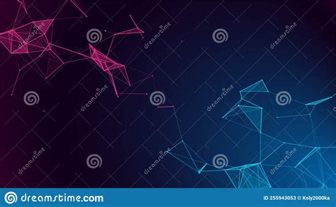Business Futuristic Backdrop Vector Network Connection Structure Cyberspace With Moving