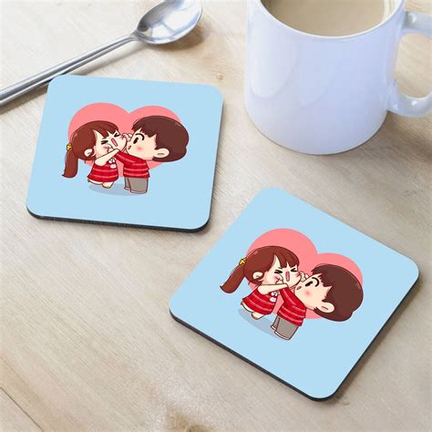 Cute Valentines Printable Coaster Design Adorable Coasters Etsy