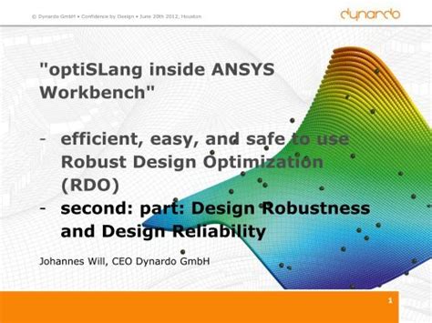 OptiSLang Inside ANSYS Workbench Part