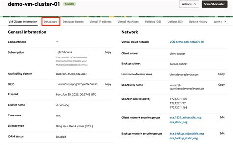 Provision Oracle Exadata Database Service In Oracle Databaseaws