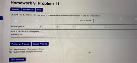 solved homework 9 problem 11 1 next previous probler list