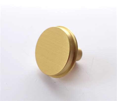 Solid Brass Knob Classic Small Brushed Brass Knobs To Your Door