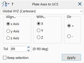 Align Tools Plate Axes To UCS