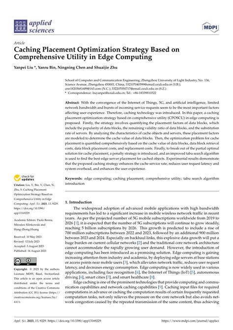 Pdf Caching Placement Optimization Strategy Based On Comprehensive