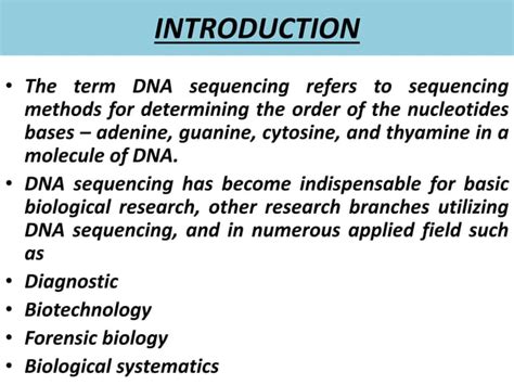 Dna Synthesis And Sequencing Pptx