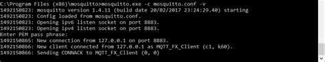 TLS Connection To Mosquitto MCU On Eclipse