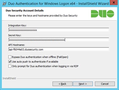 duo windows rdp installation directions its documentation