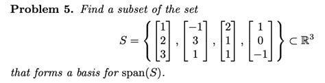 solved problem 5 find a subset of the set