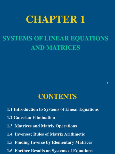 Chapter 1 System Of Linear Equations And Matrices Download Free Pdf