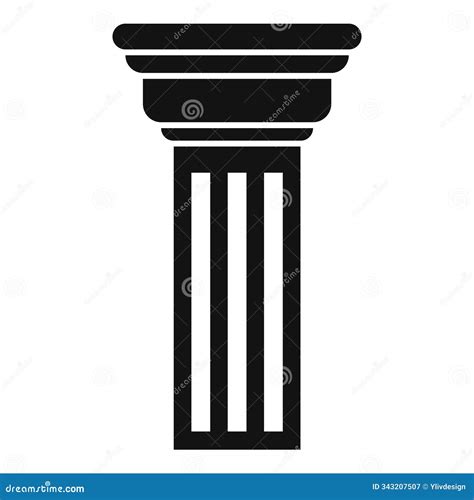 Fluted Column With Rounded Top Representing Classical Architecture
