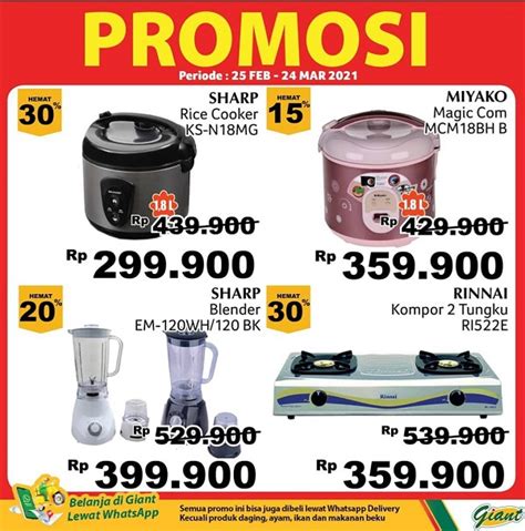 Katalog Promo Terbaru Giant Alat Elektronik Diskon Besar Besaran Genpi Co