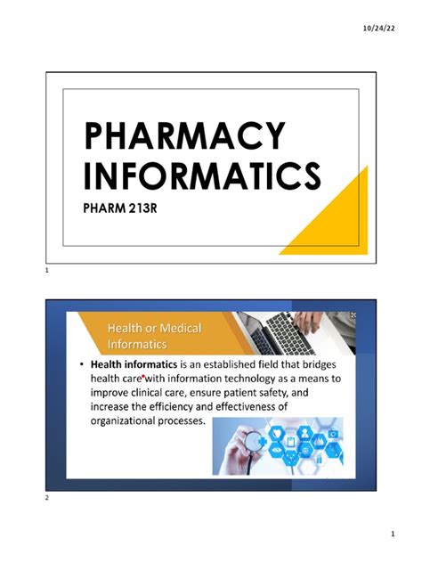Introduction To Pharmacy Informatics Pdf