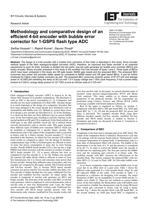 Methodology And Comparative Design Of An Efficient 4 Bit Encoder With Bubble Error Corrector For