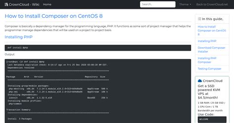Crowncloud Wiki How To Install Composer On Centos 8