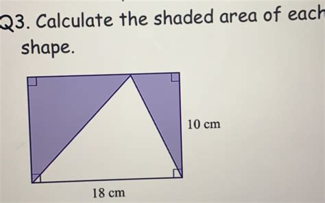 solved 3 calculate the shaded area of each shape [math]