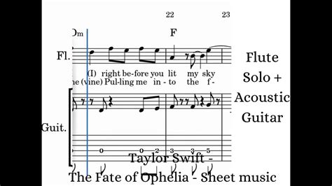 Taylor Swift The Fate Of Ophelia Flute Solo Sheet Music 🎵 Youtube
