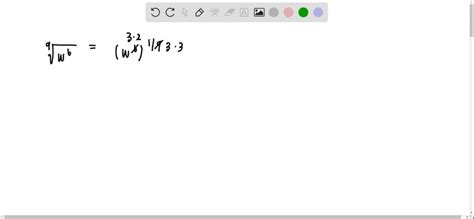 solved rewrite radical in exponential form then simplify write the