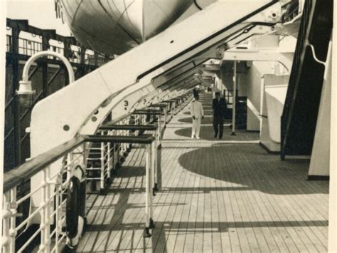 Photograph Of The Boat Deck Of Rms Queen Mary National Museums