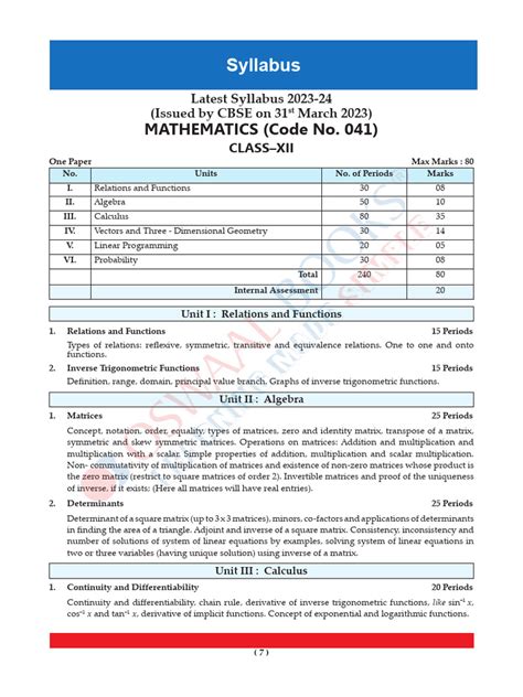 Cbse Q B Xii Mathematics Syllabus Pdf Matrix Mathematics Line Geometry