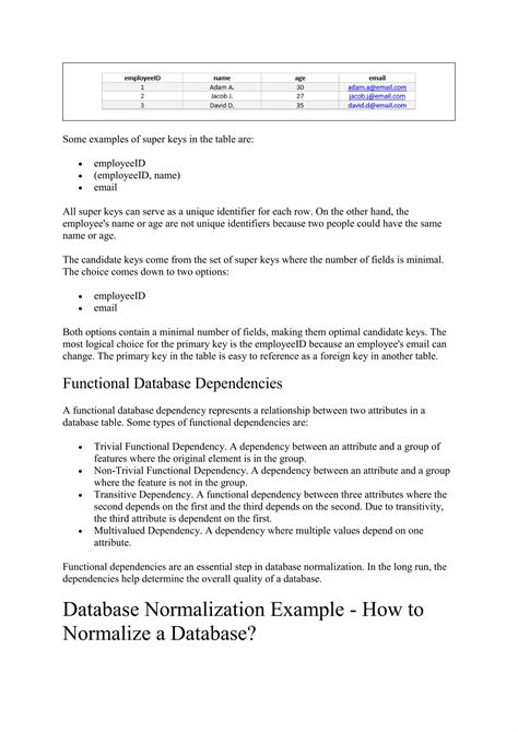 Database Normalization Docx Databases Computer Software And