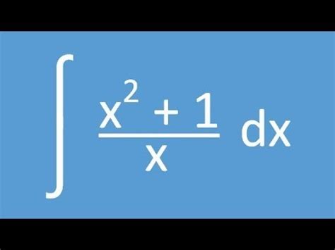 Basic Integration Example 01 Separating Fractions YouTube