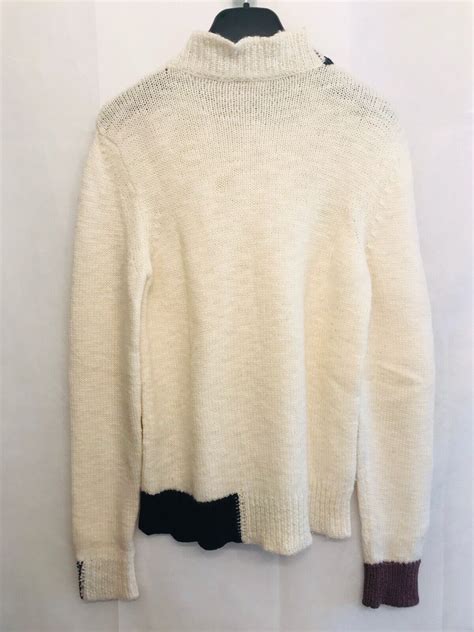 Raf Sinons Aw15 Mock Turtleneck Patch Sweater Gem