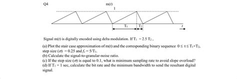 solved signal m t is digitally encoded using delta