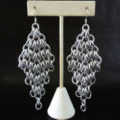 Chainmail Earrings Etsy