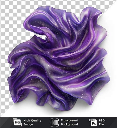 Premium Psd Psd Picture Shimmering Silk Waves Vector Symbol Luxurious Purple And Silver