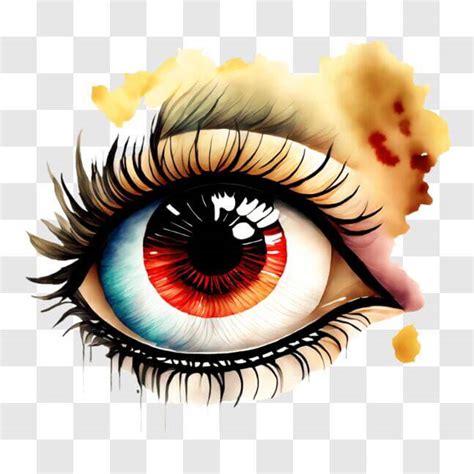 Download Abstract Eye With Dripping Paint Png Online Creative Fabrica