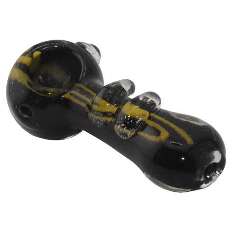 Eclipse Glass Hand Pipe Black Bobo