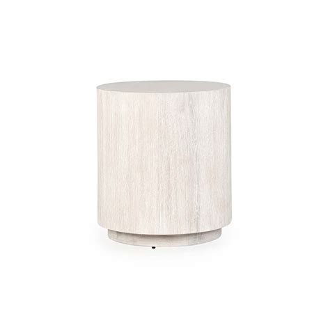 Layne 20 Round White End Table Babettes Furniture