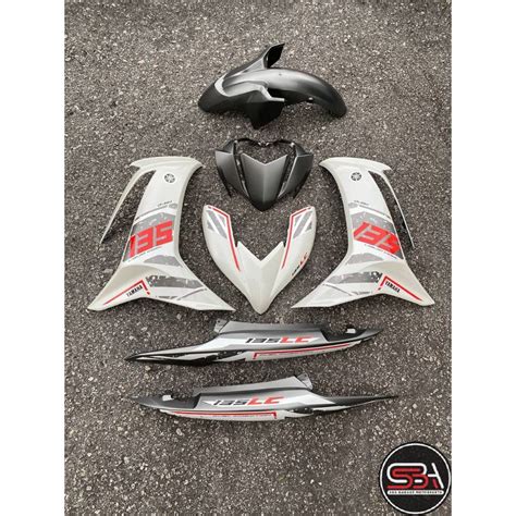 Motorcycle Coverset Bodyset Lc135 Lc V8 Silky Crystal White Grey Matt L8 S 5 Fuel Injection Fi