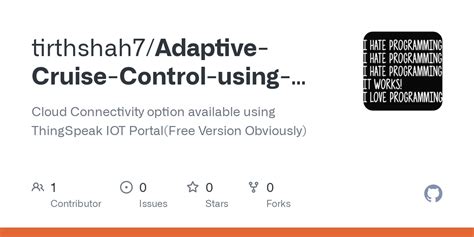 GitHub Tirthshah Adaptive Cruise Control Using MATLAB Cloud Connectivity Option Available